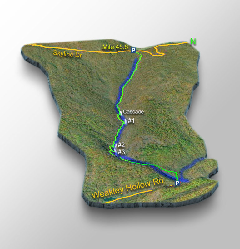 Falls of Cedar Run - 3D Map, Photos and Directions - Shenandoah ...