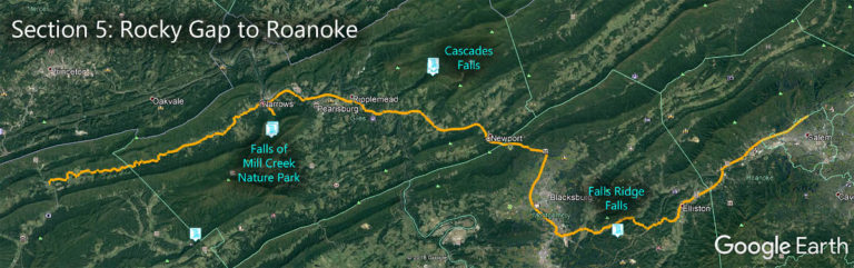 Cascade Falls - 3D Map, Photos and Directions -Virginia - Let's See America