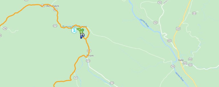 Roaring Run Falls - 3D Map, Photos and Directions - Virginia - Let's ...