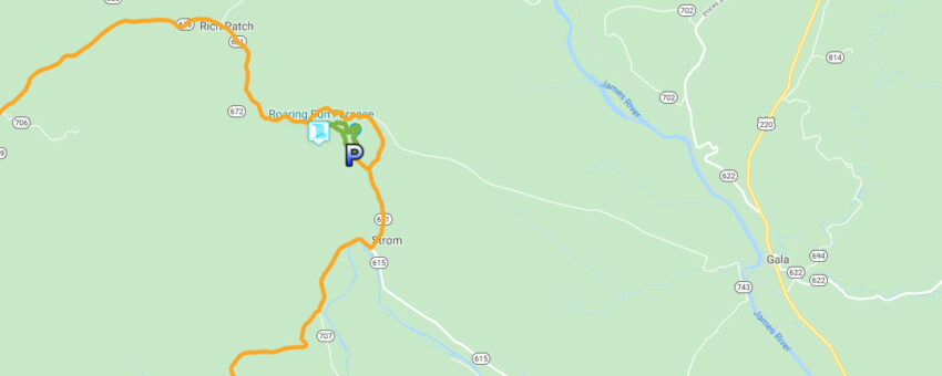 Roaring Run Falls - 3D Map, Photos and Directions - Virginia - Let's ...